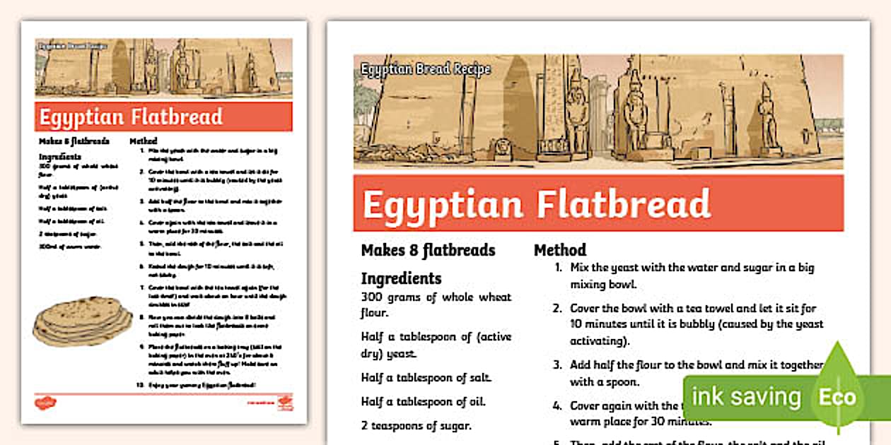Egyptian Bread Recipe KS2 - Educational Resources - Twinkl