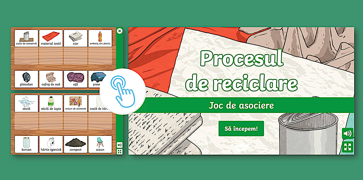 Procesul de reciclare – Joc online de asociere - Twinkl