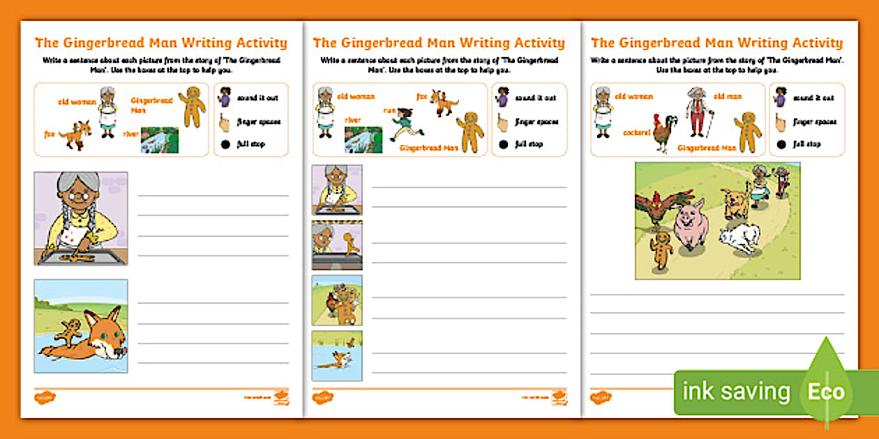 The Gingerbread Man | Gingerbread Writing Activity | EYFS