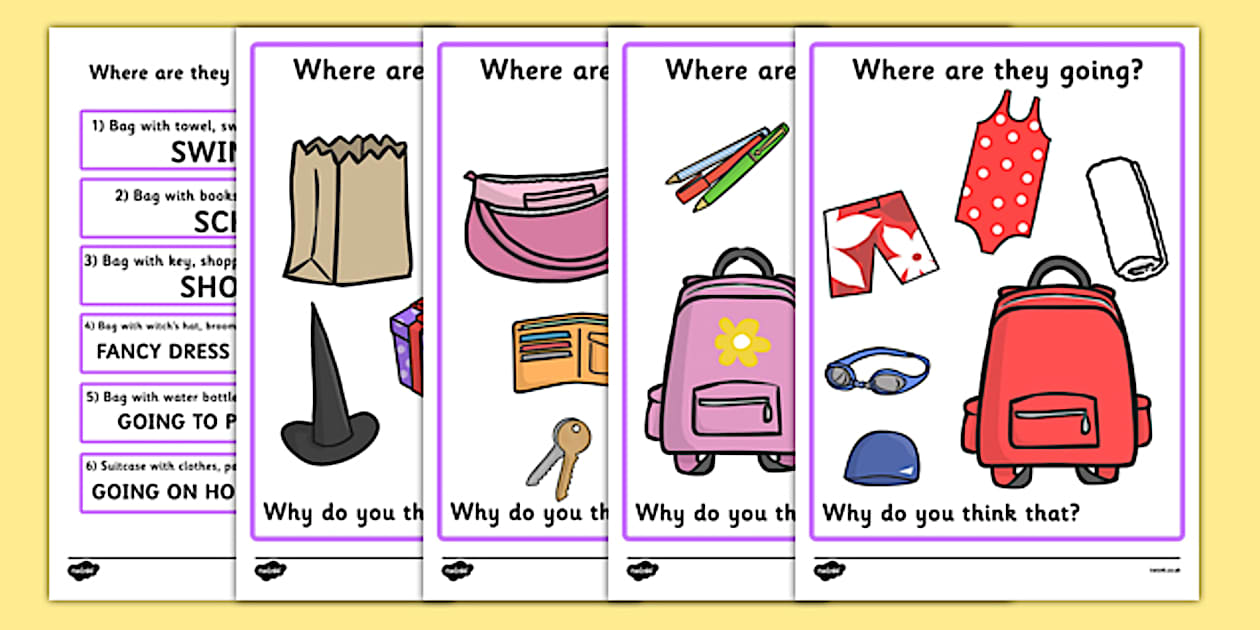 Editable 'Where Are They Going?' Drawing Inferences Activity
