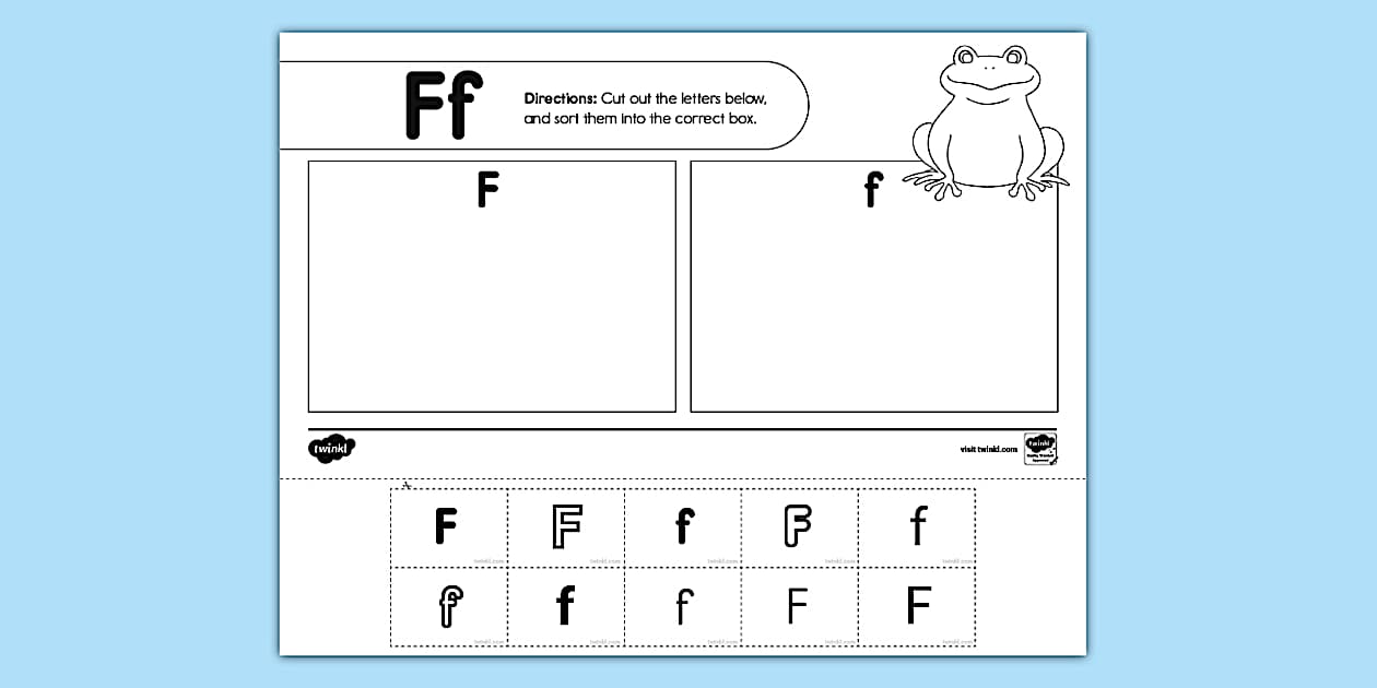 Uppercase and Lowercase F Sort (teacher made) - Twinkl