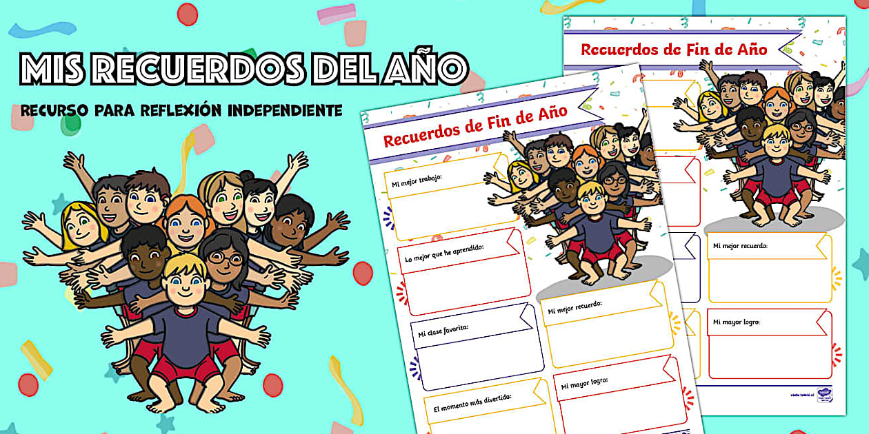 Guía de Trabajo: Mis Recuerdos del Año - Twinkl