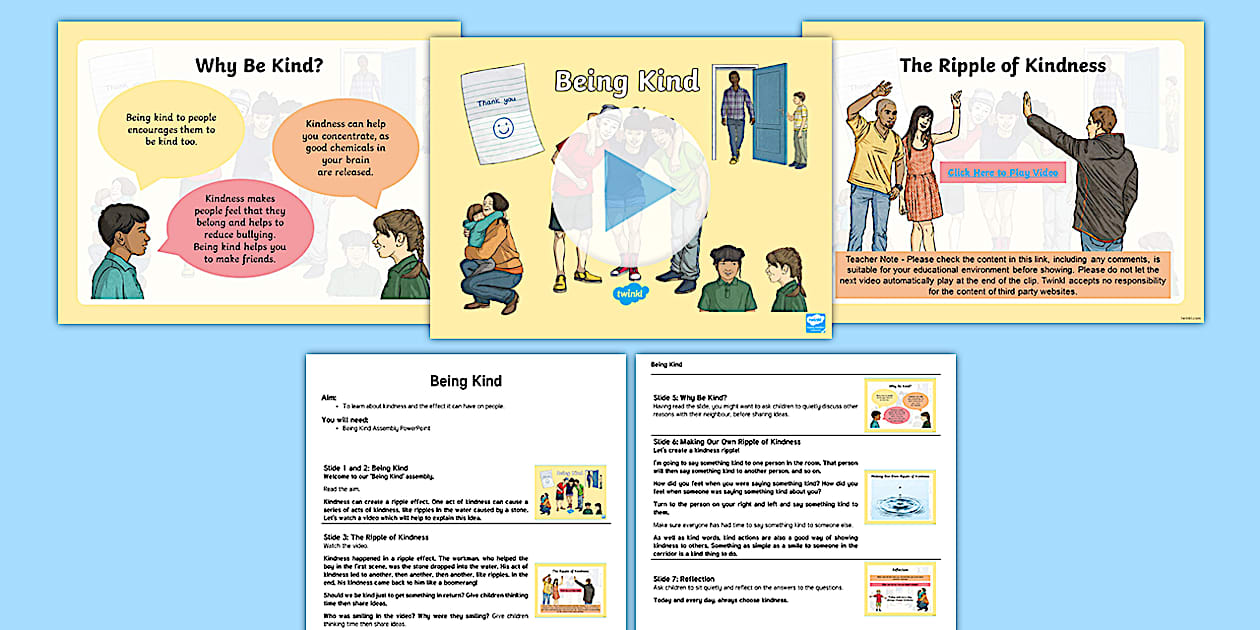 World Kindness Day 3rd-6th Being Kind Assembly Pack - Twinkl