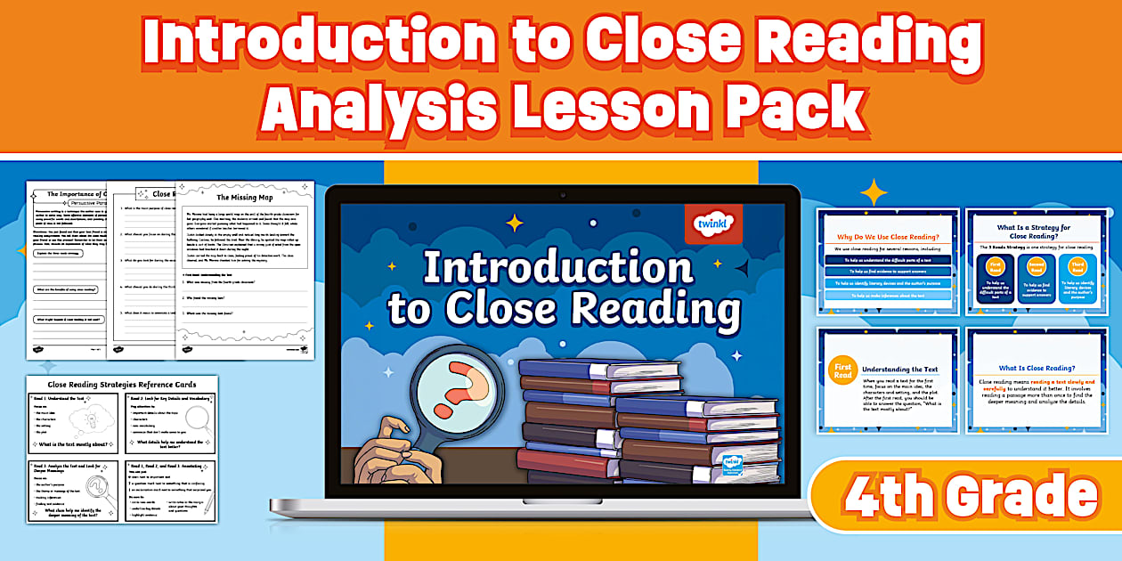 Fourth Introduction to Close Reading Analysis Lesson Pack