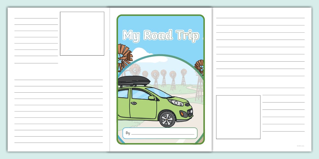 My Road Trip Journal Writing Frame (teacher made) - Twinkl
