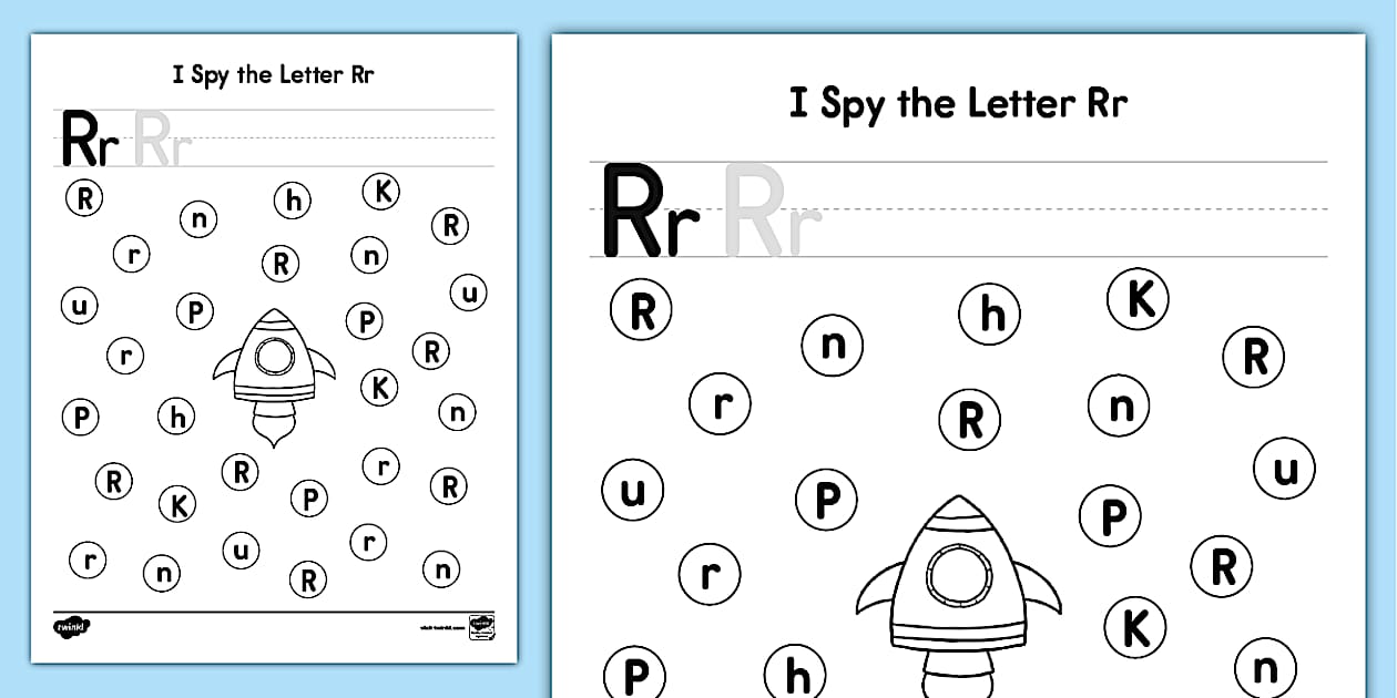I Spy the Letter Rr Letter Recognition Activity for PreK-K