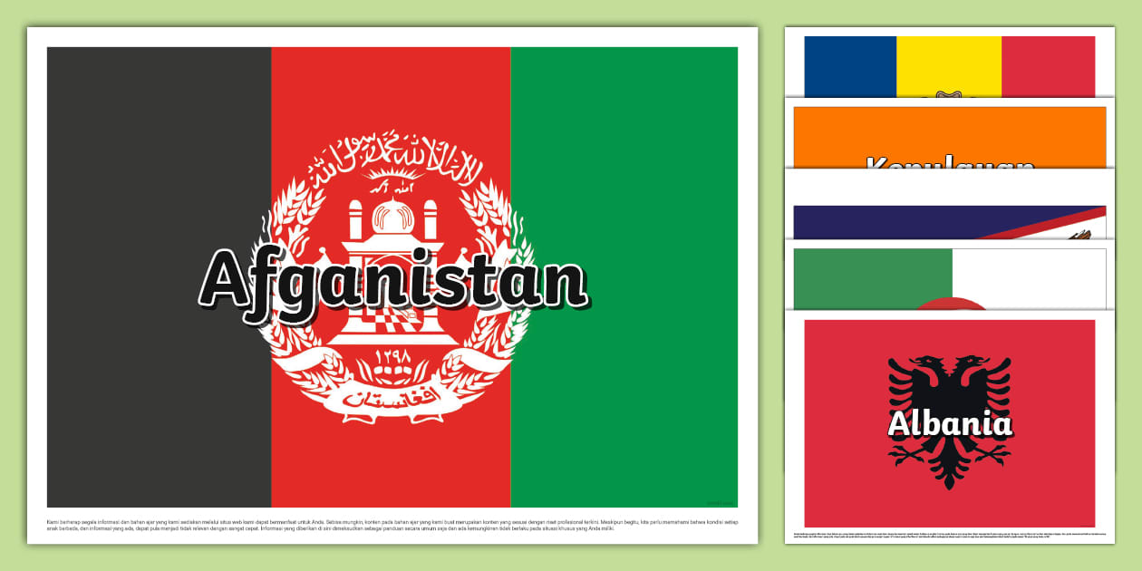 Poster Bendera Negara-Negara di Dunia (Teacher-Made)