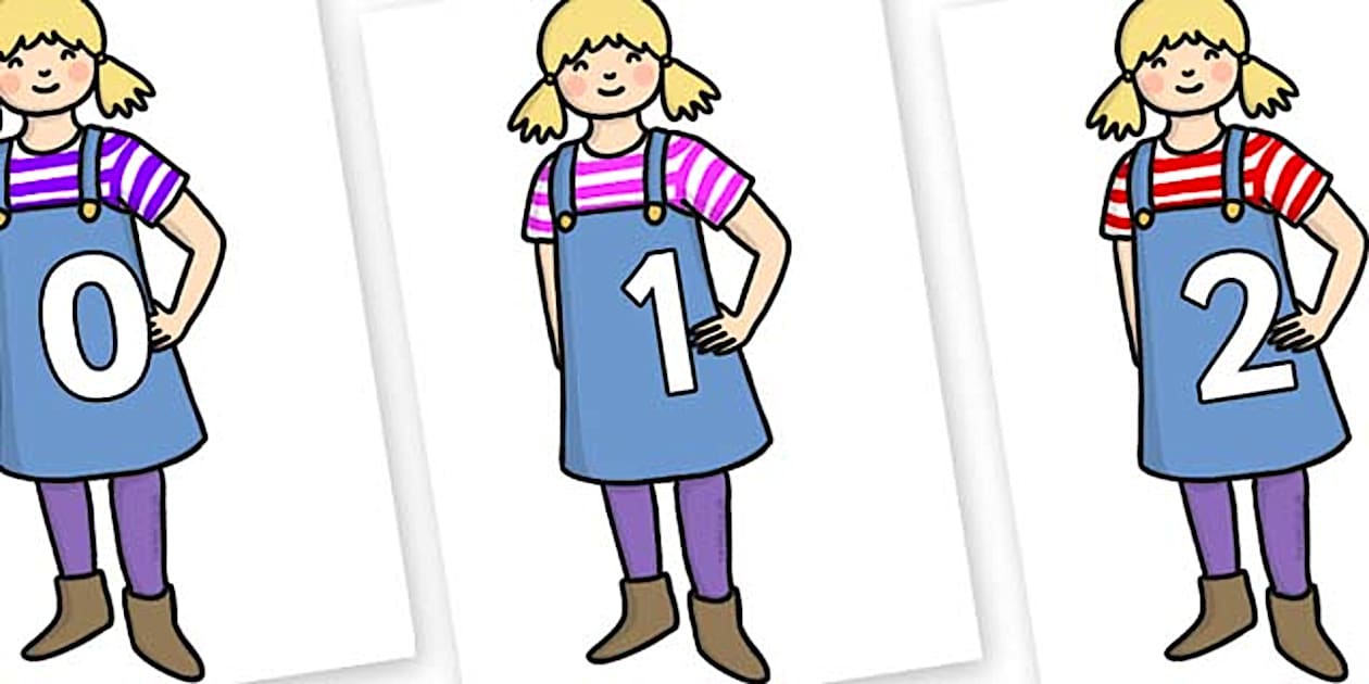 Numbers 0-31 on Little Girl (teacher made) - Twinkl
