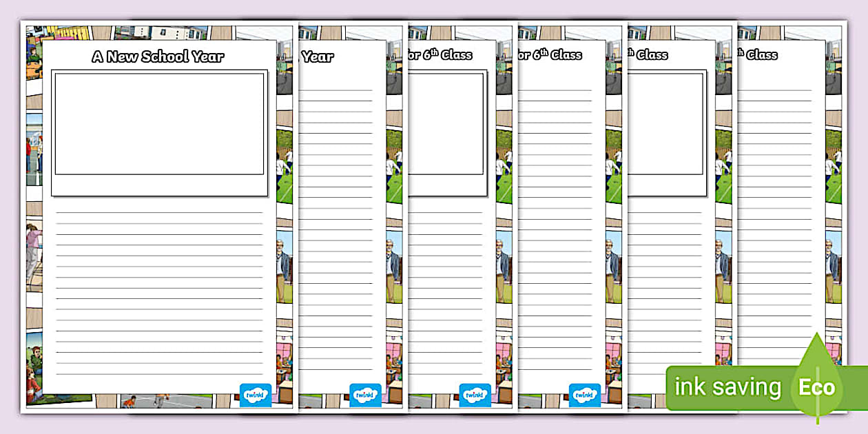 Back to School Writing Frames (6th Class) (professor feito)