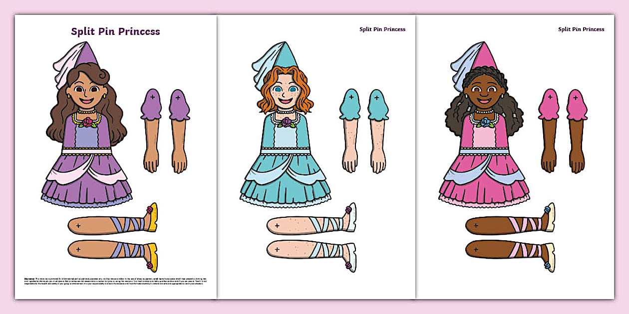 Princess Split Pin Activity - Twinkl - KS1 (teacher made)