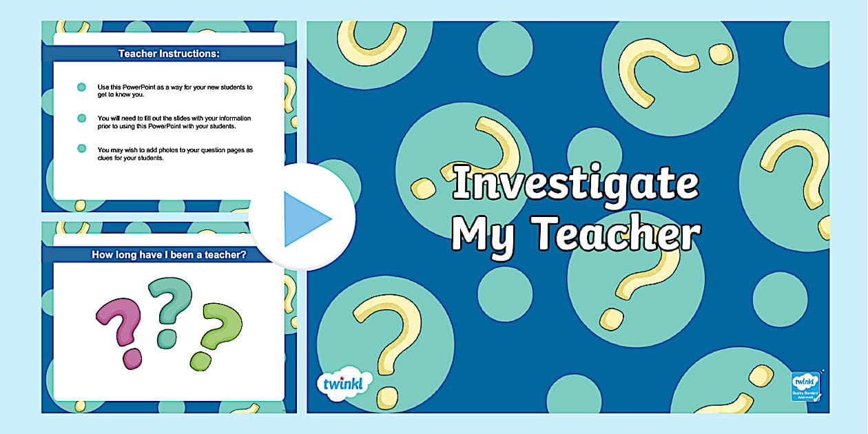 Introduce Yourself PowerPoint For Teachers - Back To School