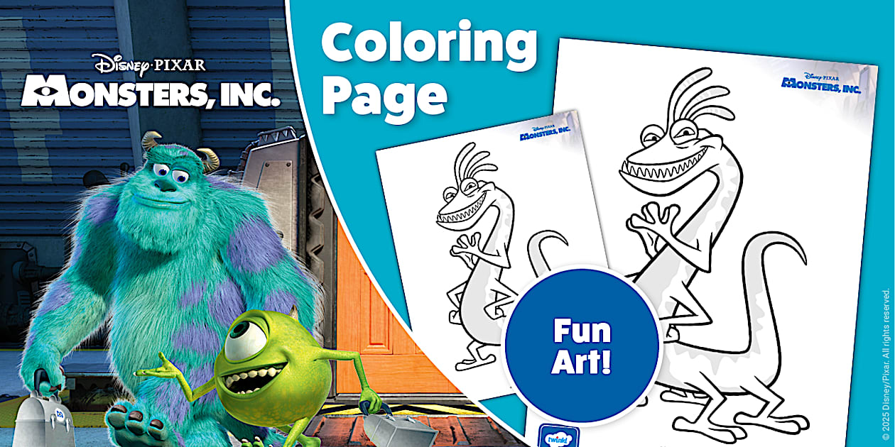 Monsters, Inc.: Randall Coloring Page