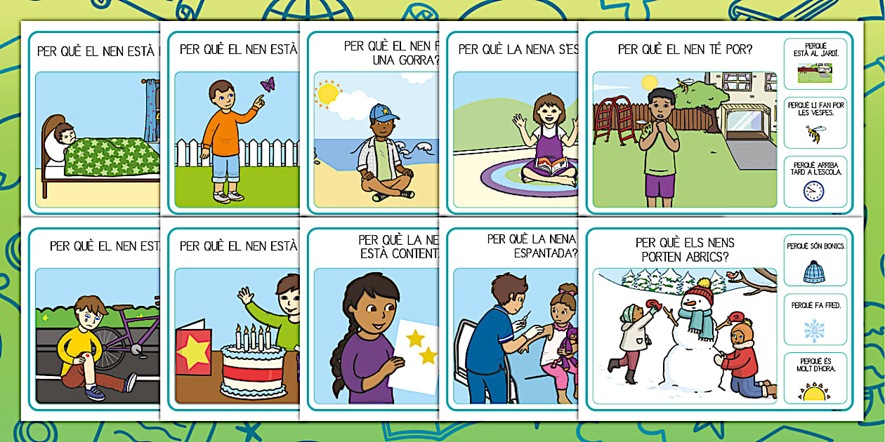 Targetes de preguntes: Causa i efecte - Català - Twinkl