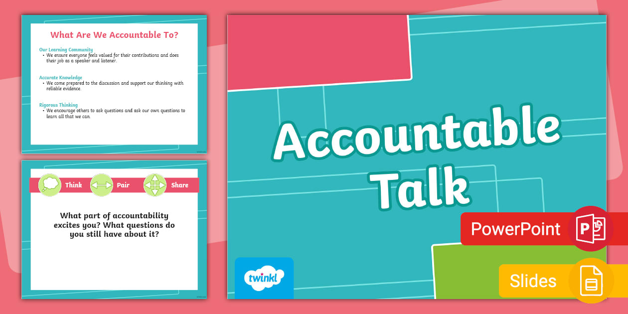 Accountable Talk PowerPoint & Google Slides for 6th-8th Gr
