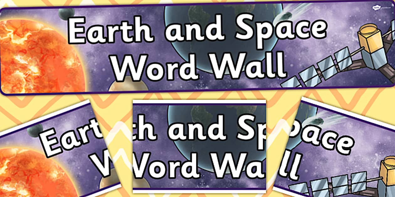 Earth and Space Word Wall Display Banner (Teacher-Made)