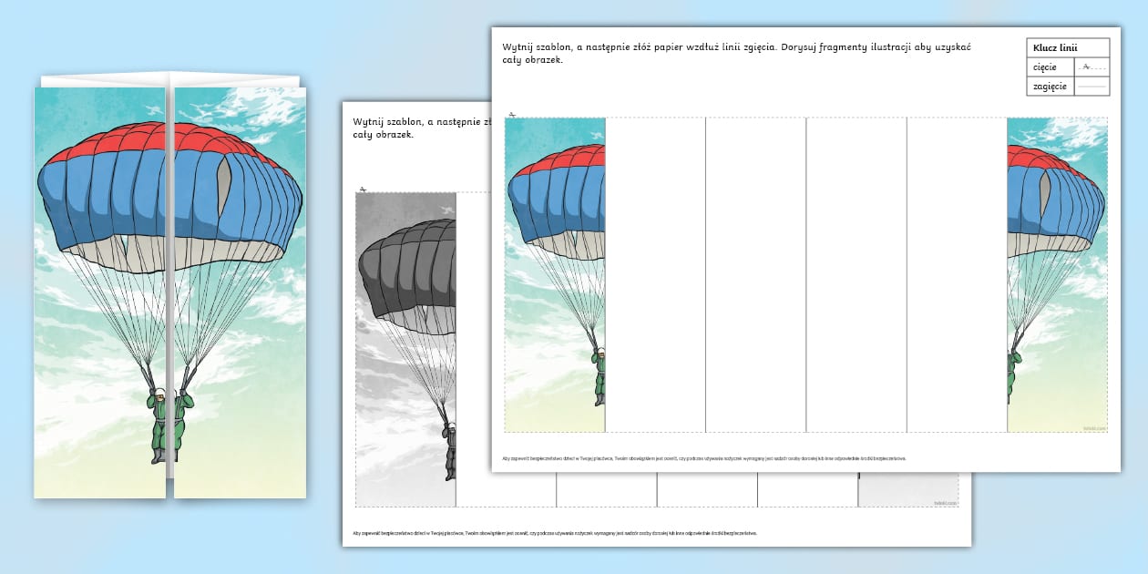 Spadochron | Szablon | Praca plastyczna - Twinkl