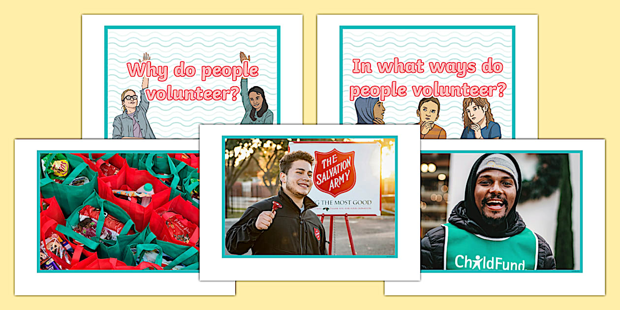 Volunteering Discussion Display Photos (teacher made)