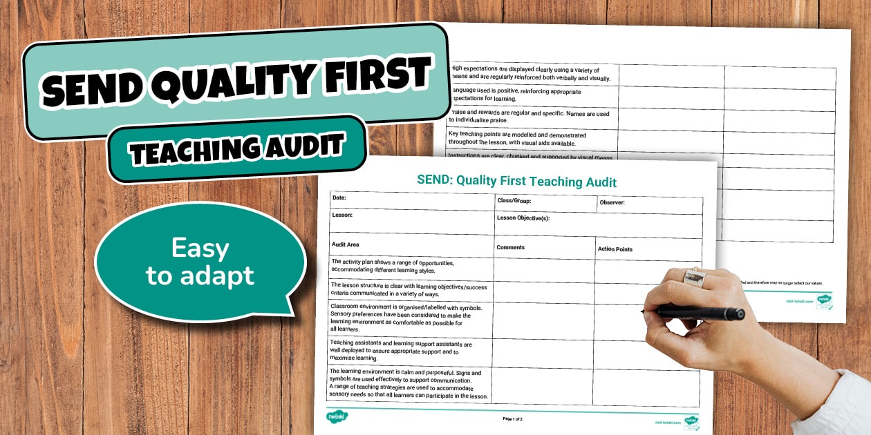 Quality First Teaching SEN Audit | Twinkl Inclusion