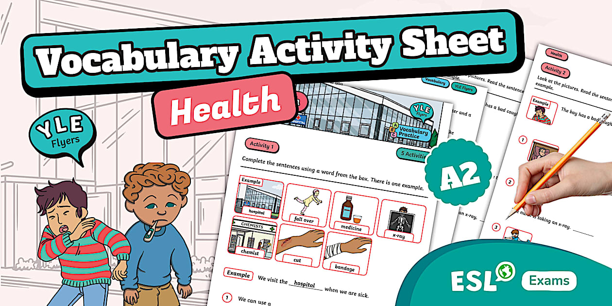 YLE Flyers Vocabulary Activity Sheet - Health [A2]