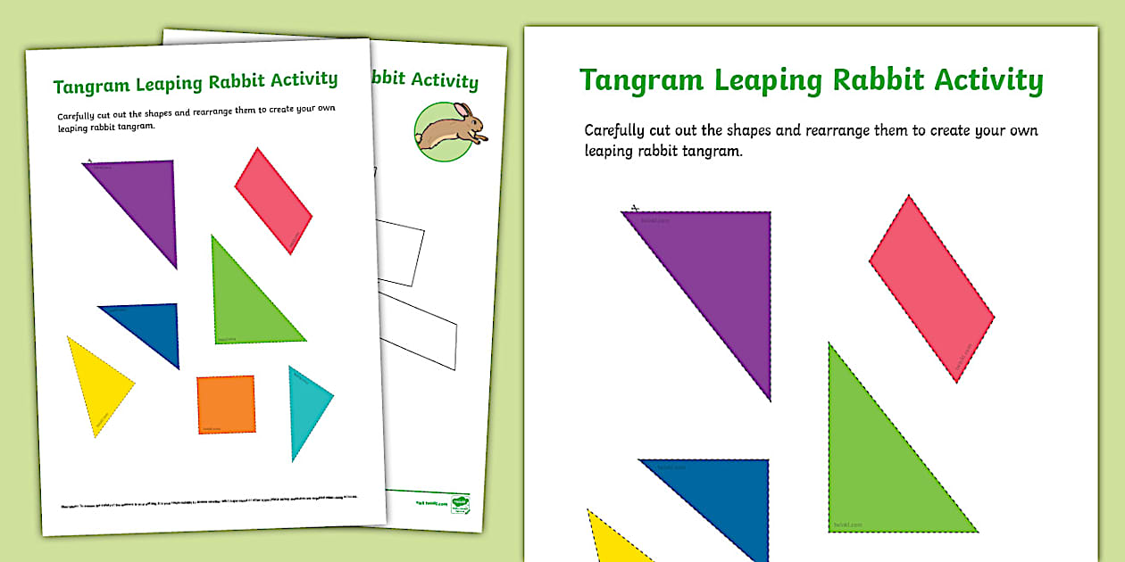👉 Leaping Rabbit Tangram Puzzle Activity (teacher made)