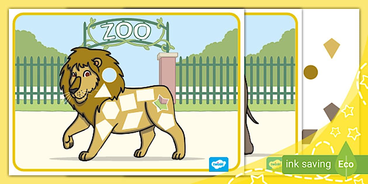 👉 2D Shapes Zoo Animals Sorter Game (teacher made)