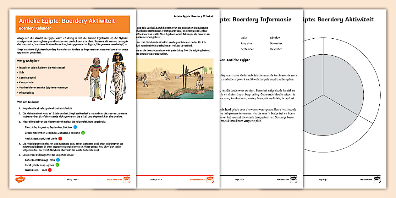 Antieke Egipte Boerdery Aktiwiteit