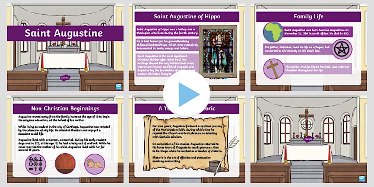 What is a Saint PowerPoint | Christianity | Saint Augustine