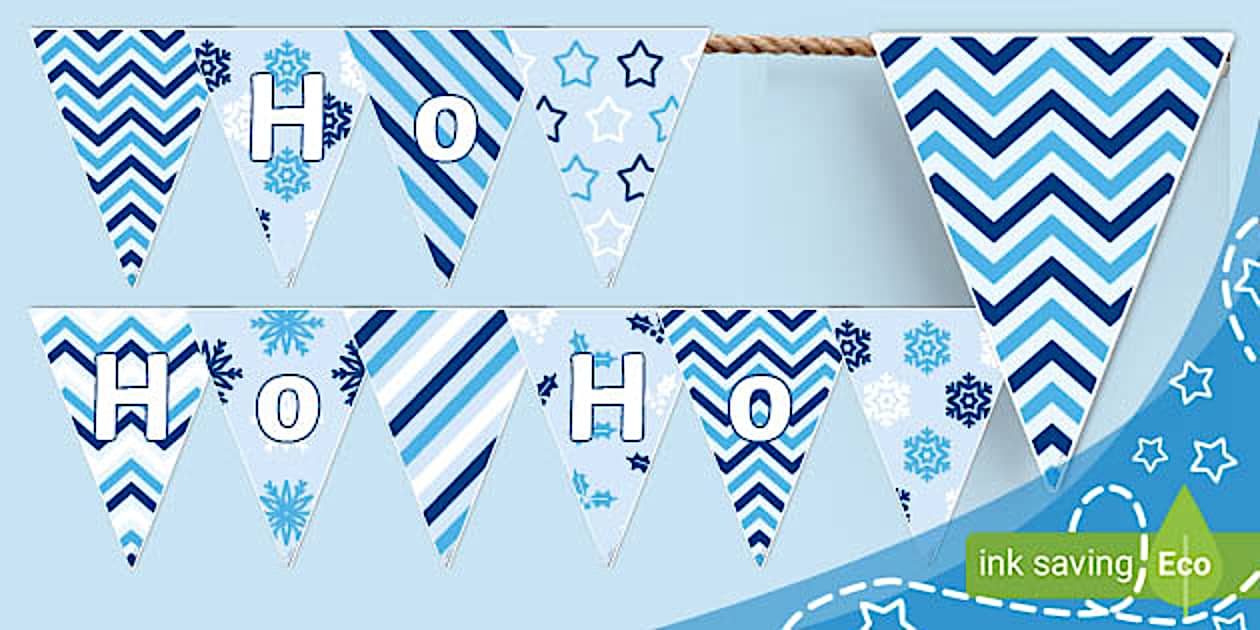 Merry Birthday Ho Ho Ho Happy Birthday Bunting - Twinkl