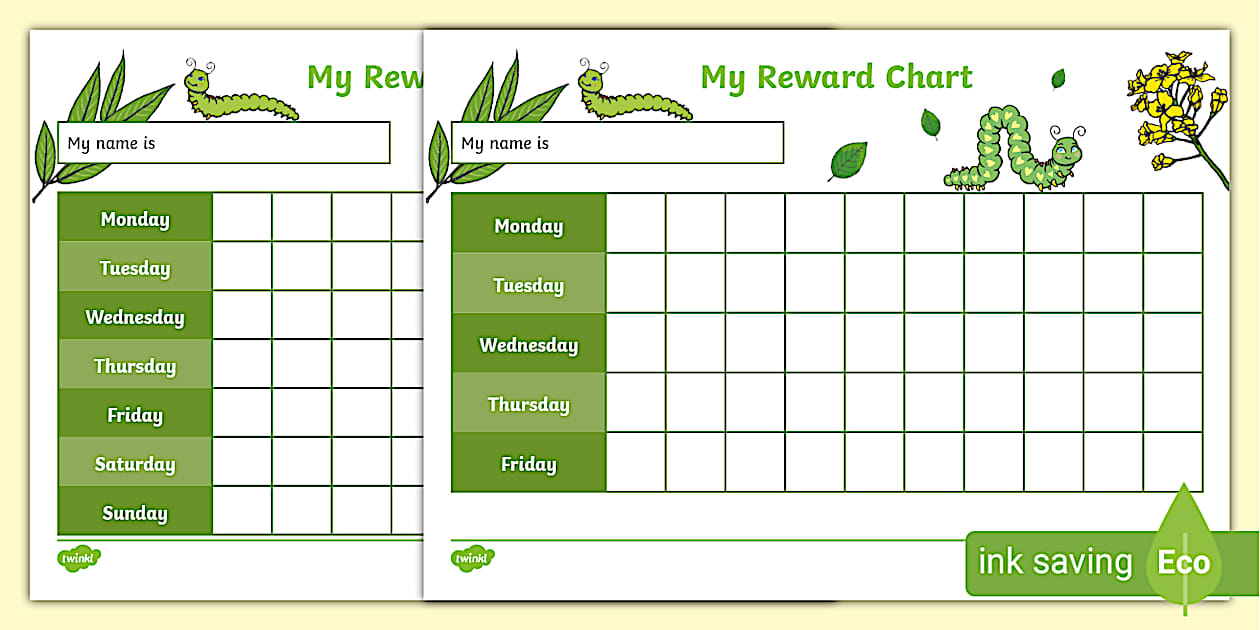 Caterpillar Reward Chart (teacher made) - Twinkl