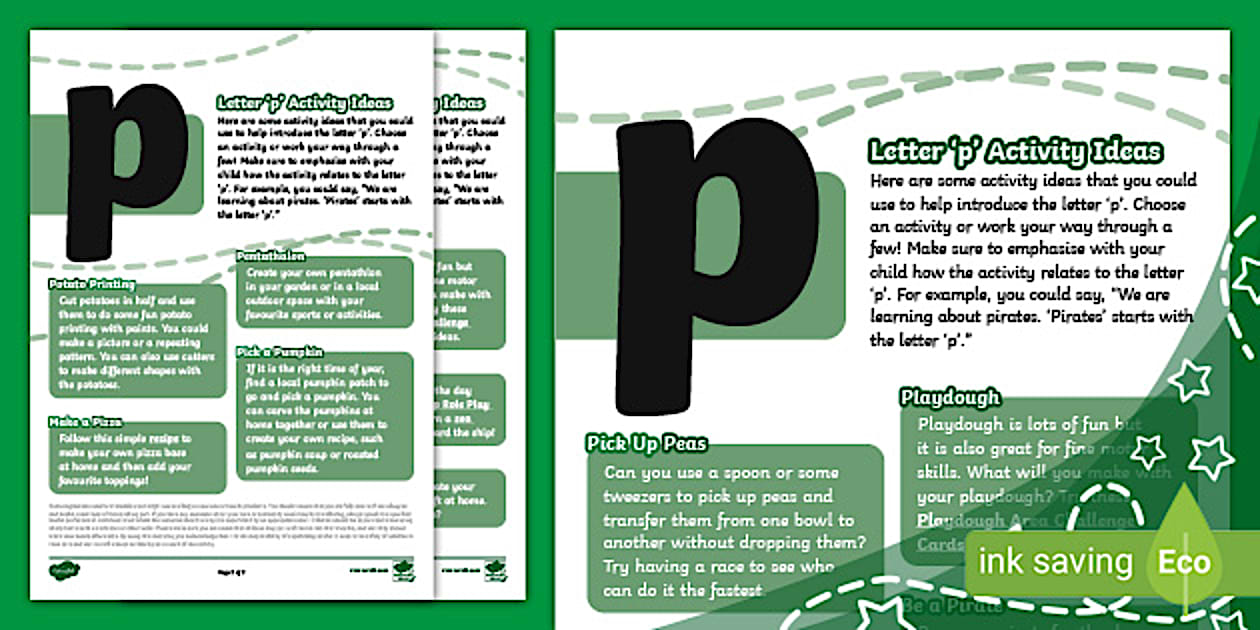 Letter 'p' Activity Ideas - Twinkl