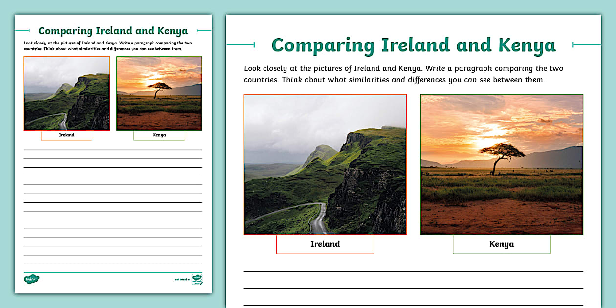 Comparing Ireland and Kenya Worksheet (Teacher-Made)