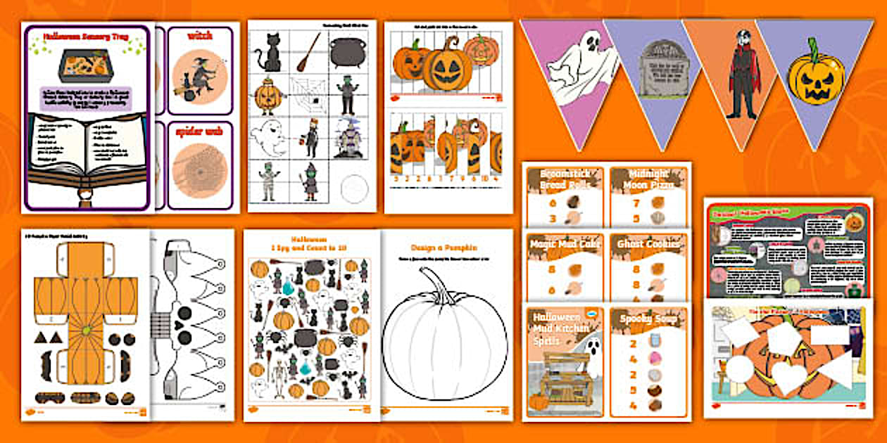 Halloween Themed Resource Activity Pack for Childminders