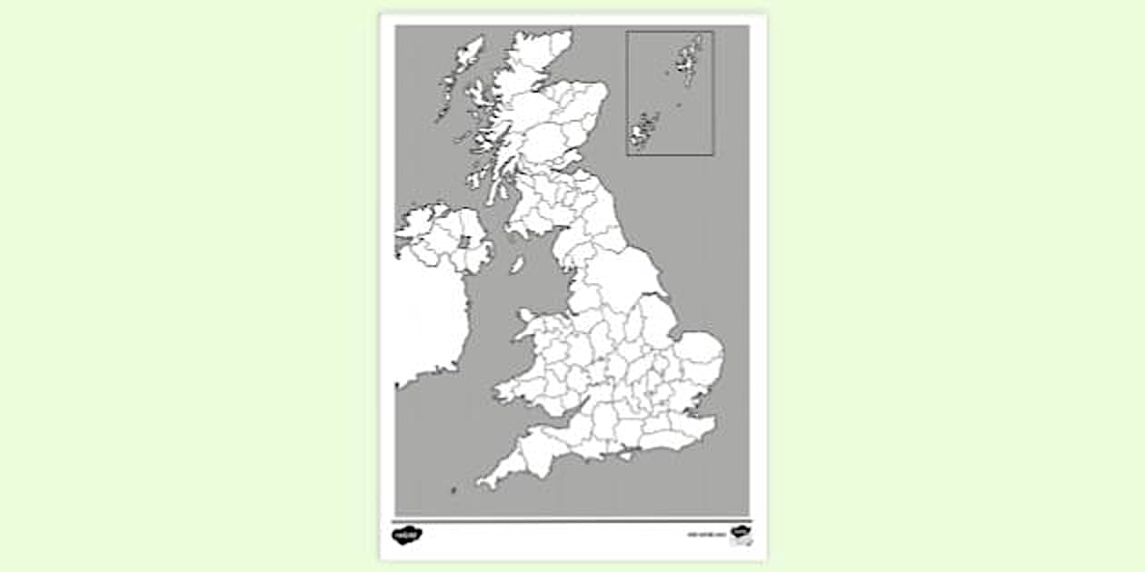UK Counties Map Colouring | Colouring Sheets (teacher made)
