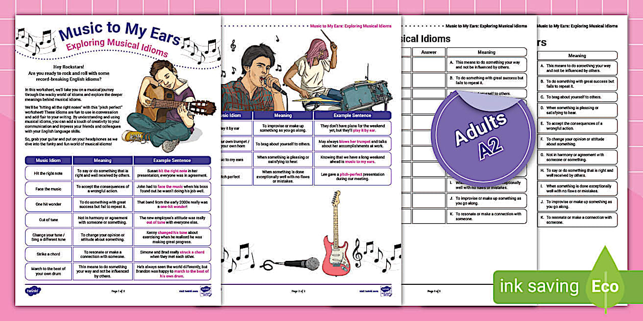 ESL Music to My Ears: Exploring Musical Idioms [Adults, A2]