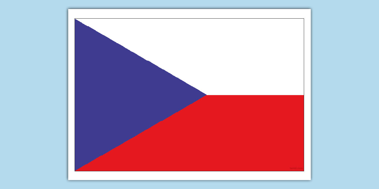 Czechia Flag Poster | Primary Resources | Twinkl - Twinkl