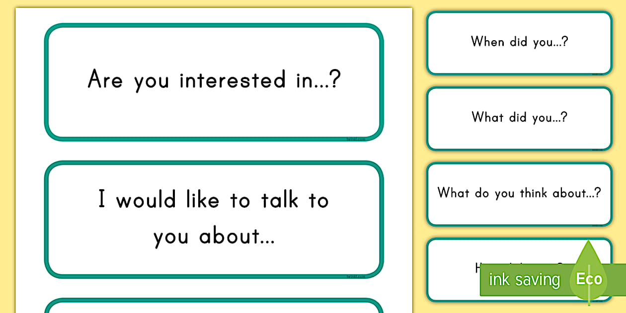 Conversation Starter Cards - Twinkl Teaching Resource