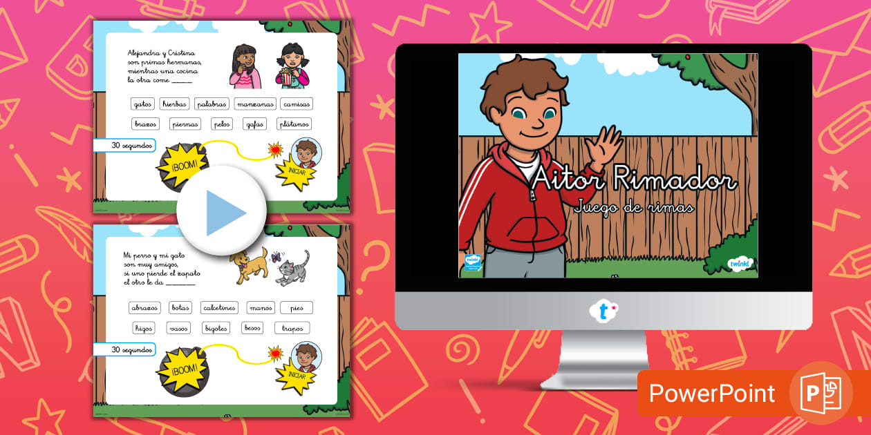 Juego interactivo: Aitor Rimador - Juego de rimas - Twinkl