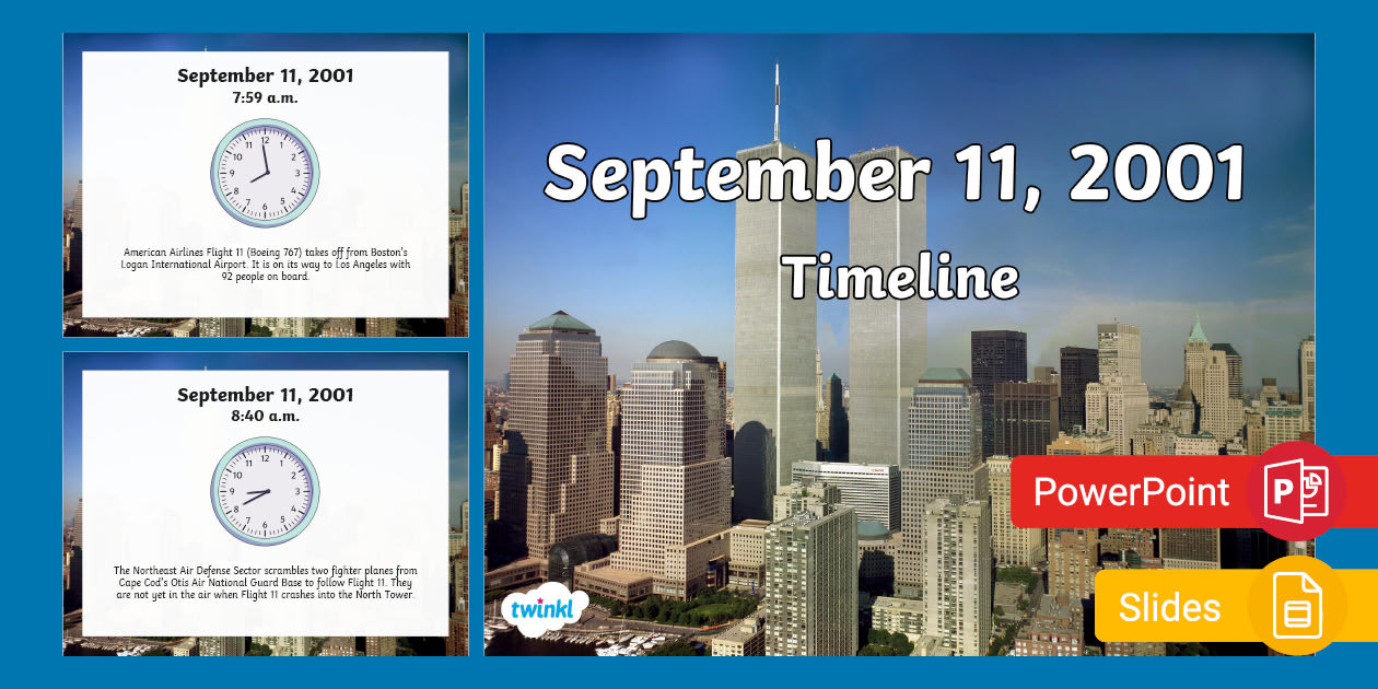 Patriot Day Order of Events Timeline PowerPoint - Twinkl