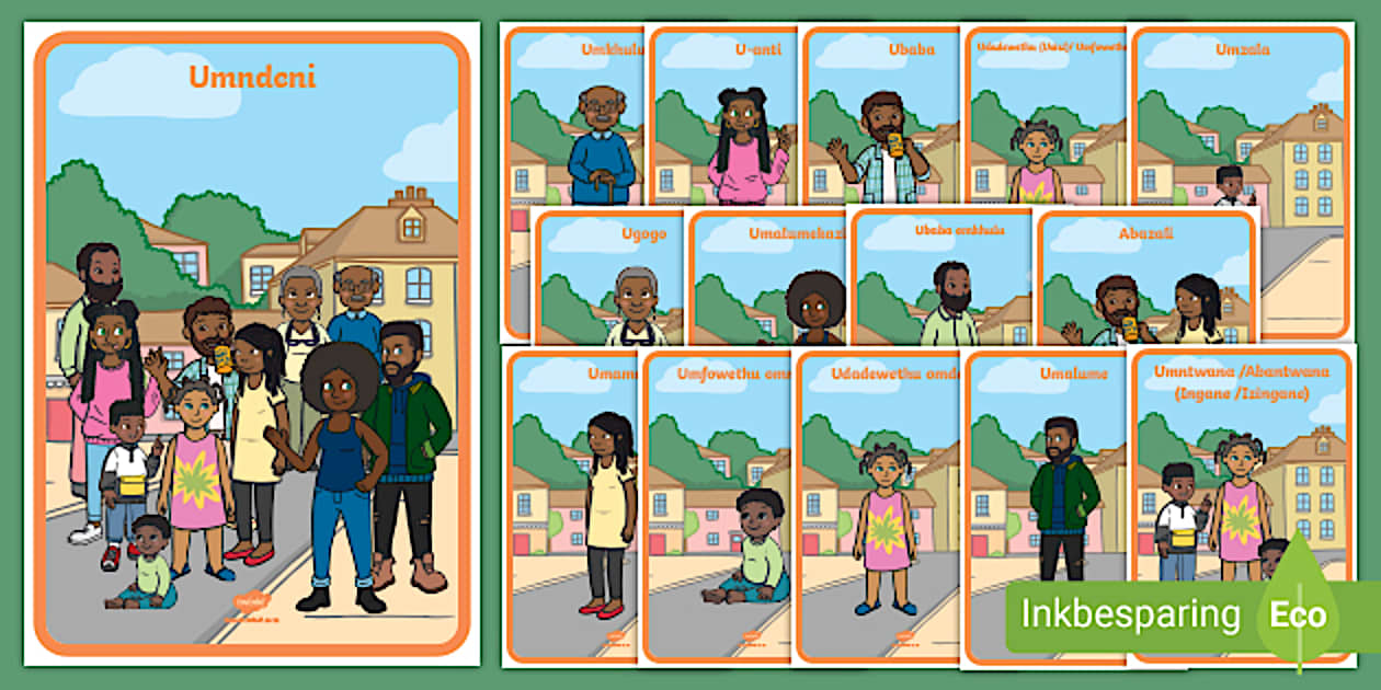 Umndeni - Family Posters isiZulu (Teacher-Made) - Twinkl
