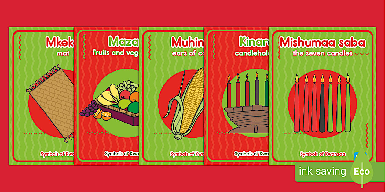 Symbols and Principles of Kwanzaa Display Poster Primary