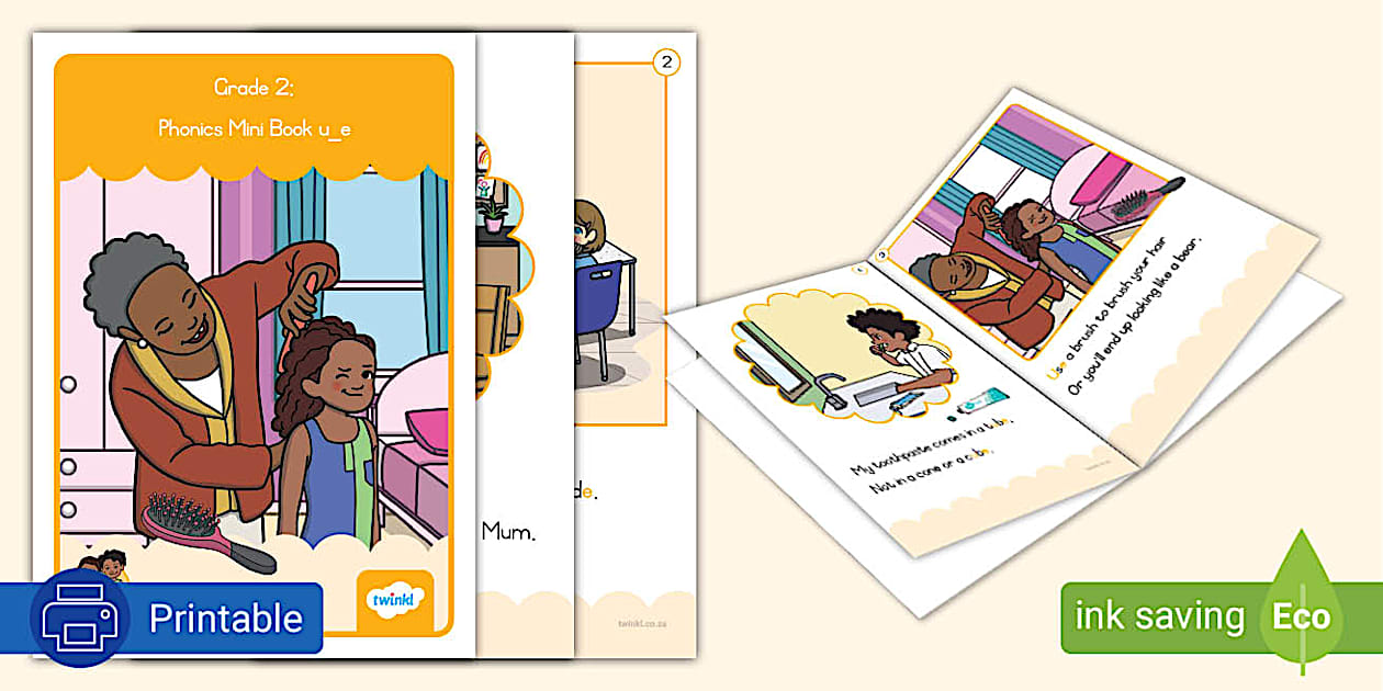 Grade 2 Mini Book u-e (teacher made) - Twinkl
