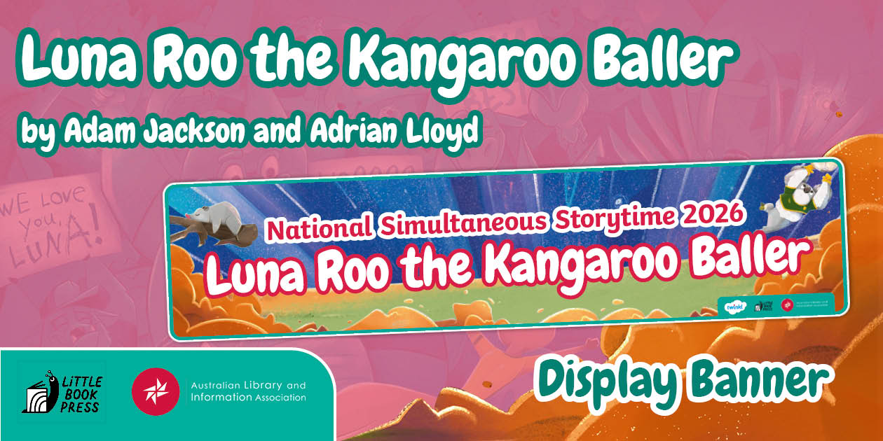 NSS 2026 Display Banner for Luna Roo the Kangaroo Baller