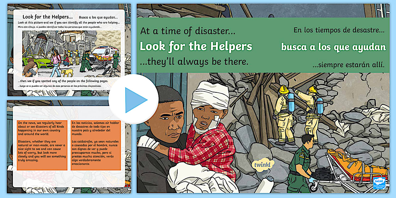 Look for the Helpers PowerPoint English/Spanish - Twinkl
