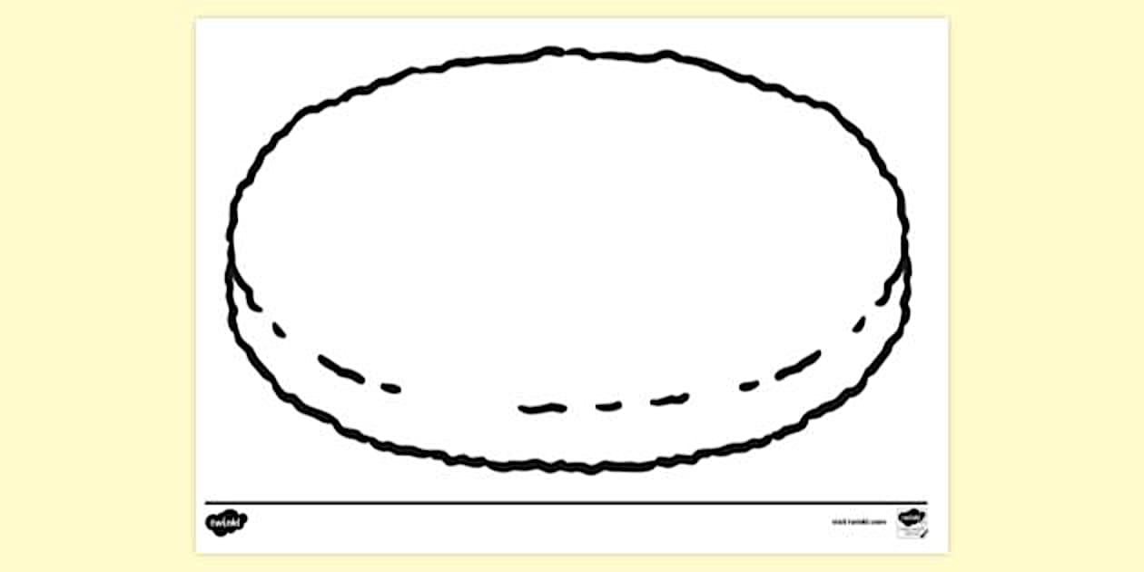 Burger Raw Patty Colouring Sheet - Activities (teacher made)