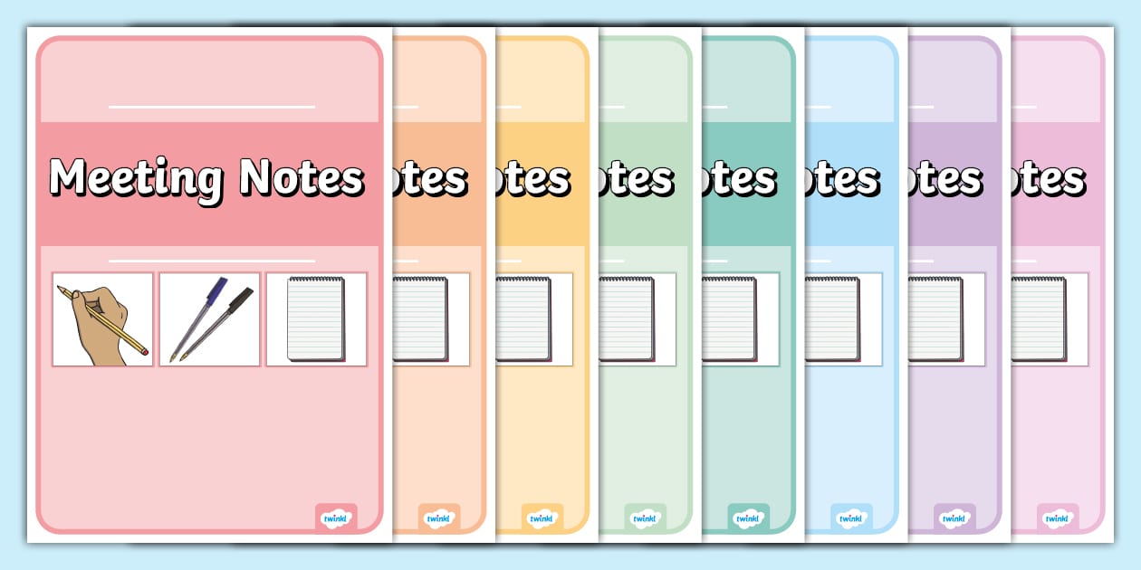 A4 Meeting Notes Divider Covers (teacher made) - Twinkl