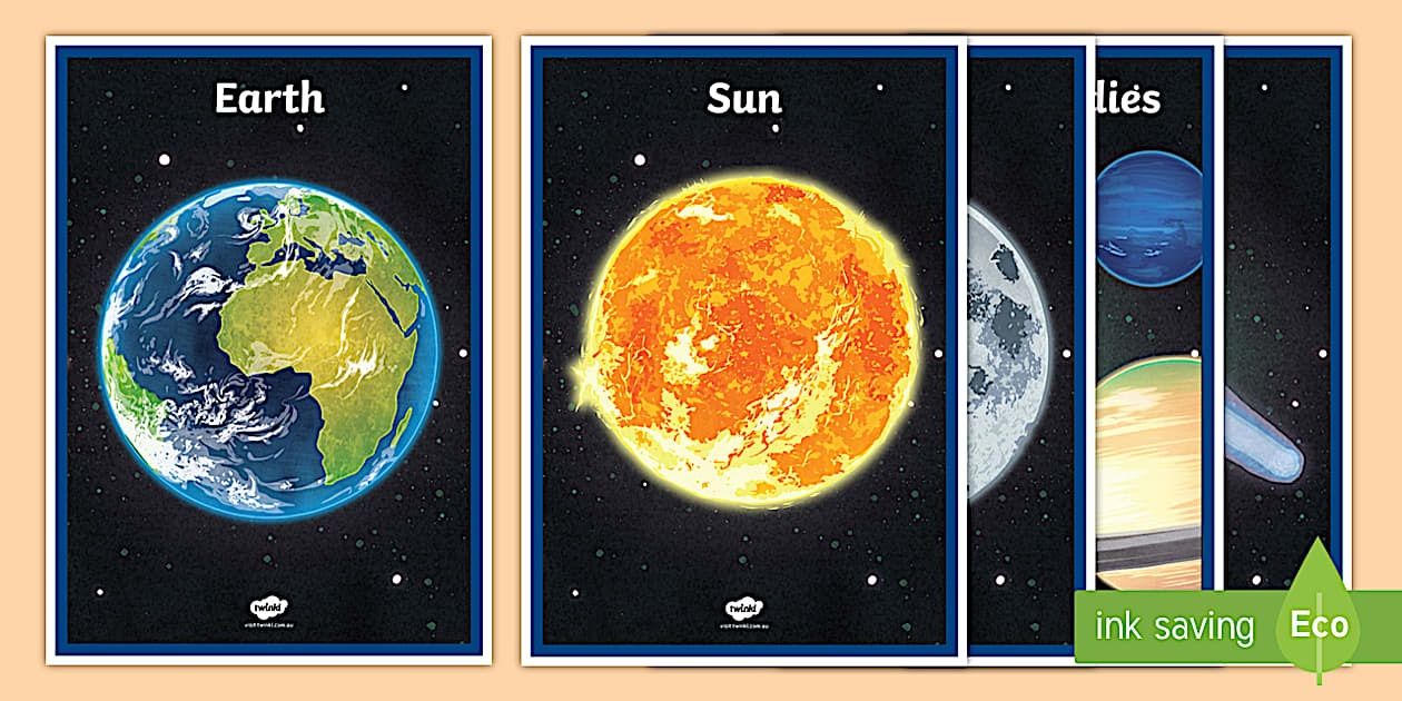 Year 5 Earth and Space Display Posters (teacher made)