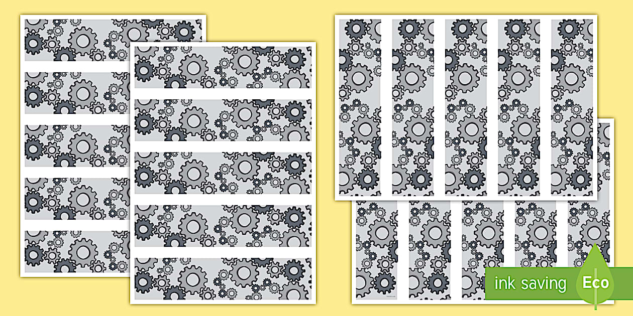 Cogs Display Borders (teacher made) - Twinkl