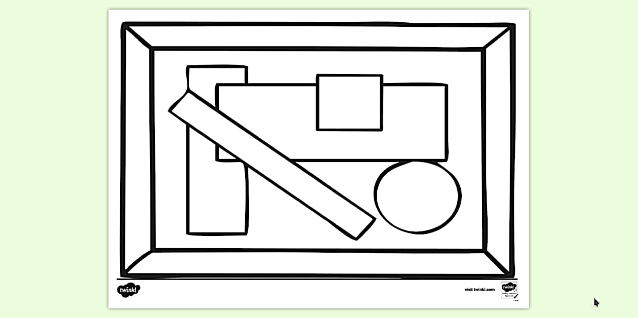 Easy Abstract Colouring Page | Colouring Sheets - Twinkl