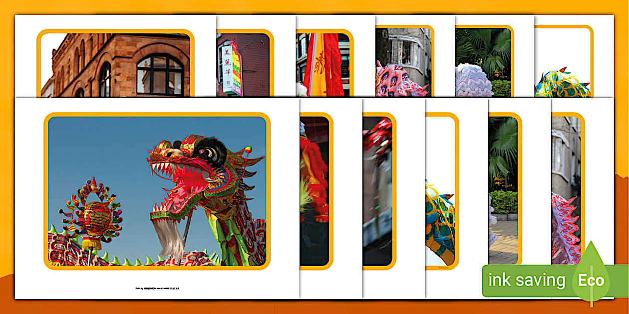 Dragon and Lion Dance Display Photos (teacher made) - Twinkl