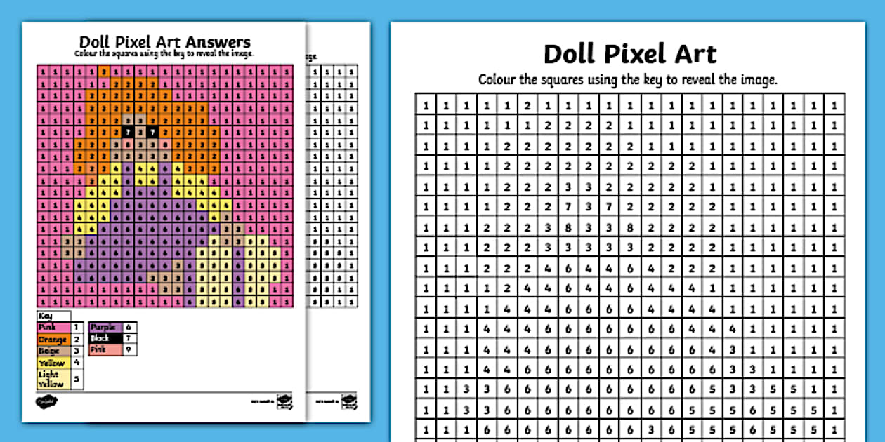 Doll Pixel Art Template